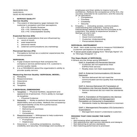 Qualman quiz # 3 reviewer | PDF