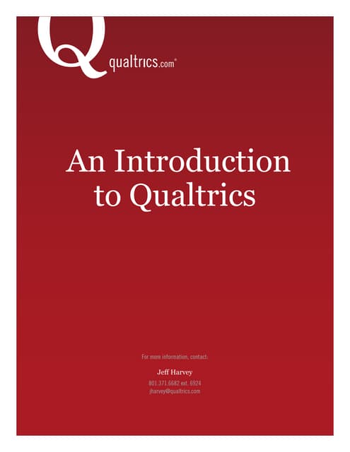 Qualtrics Introduction | PPT