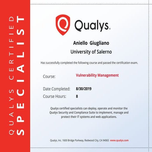 Qualys Certificate Vulnerability Management | PDF