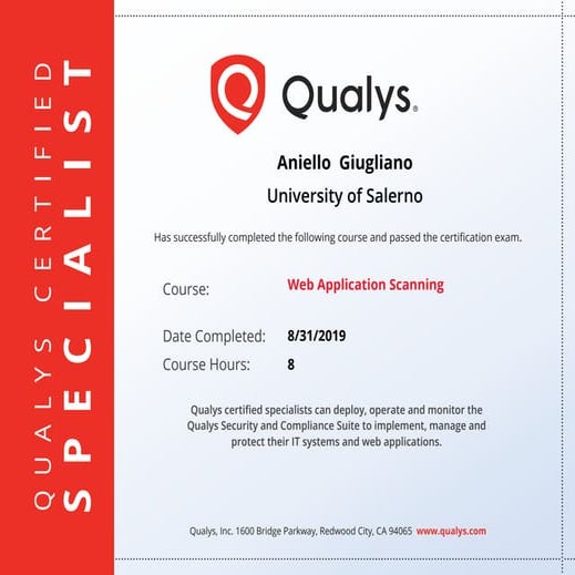 Qualys web-app-scanning Certificate | PPT