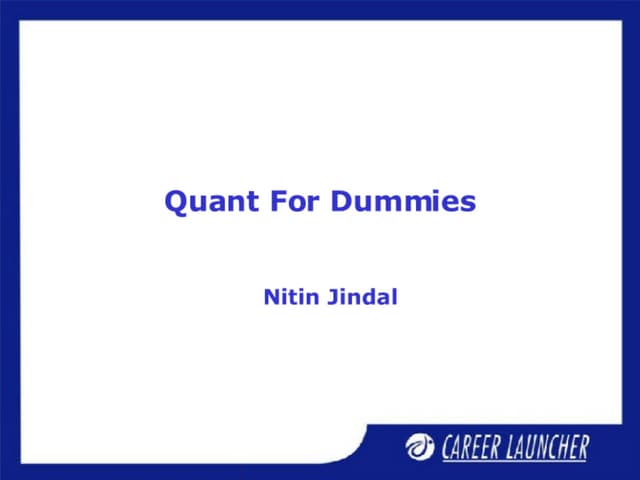 Cat Quant Cheat Sheet | PDF