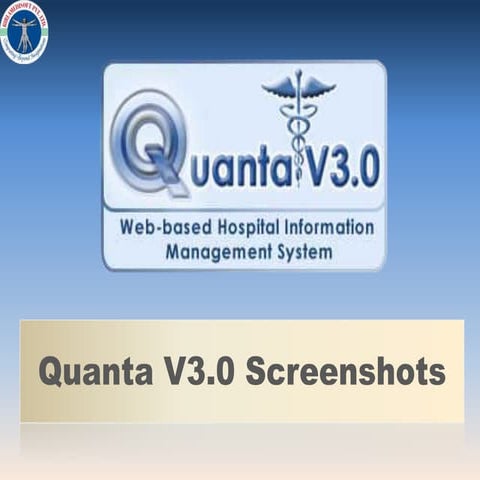 Quanta v3 Screenshots - HIS Software | PDF