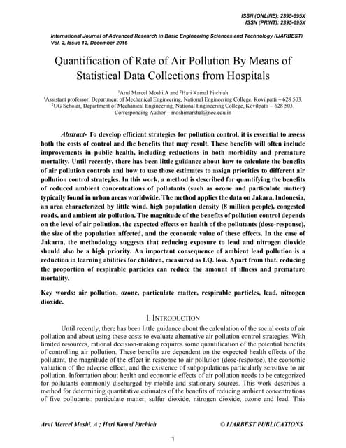 Predicting air pollution level | PPT