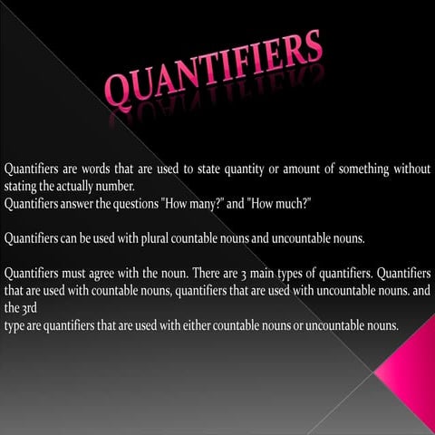 Quantifiers | PPTX