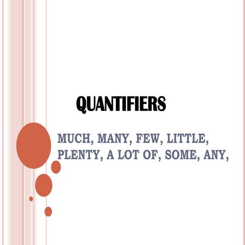 quantifiers many few a lot of plenty of... | PPT
