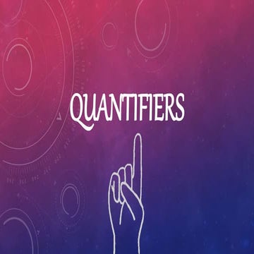 Quantifiers | PPTX