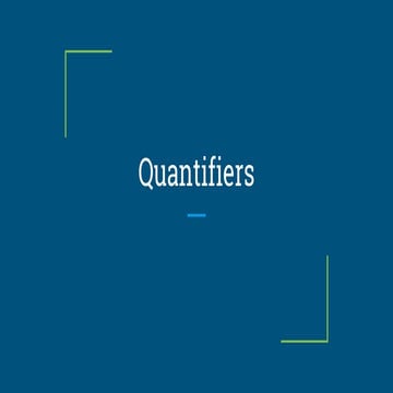 Quantifiers ppt | PPTX
