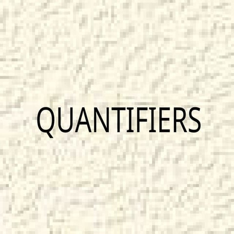 Quantifiers PPT / how much, how many, etc | PPT