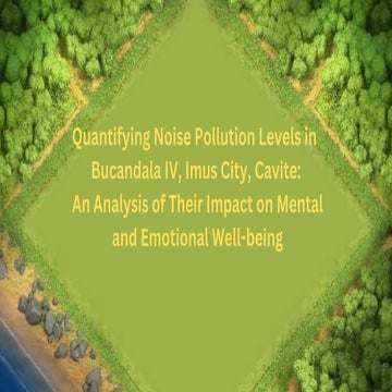 Quantifying Noise Pollution 1 Pdf