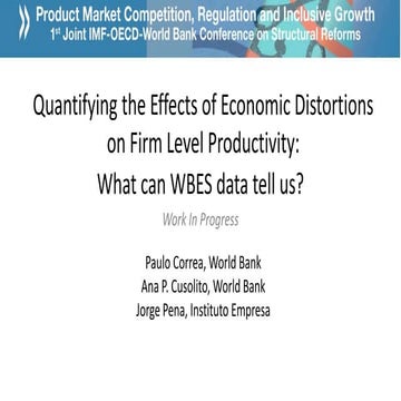 Quantifying the effects of economic distortions on firm level ...