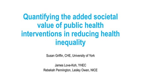 INEQUALITY IN HEALTH AND HEALTCARE intro | PPT