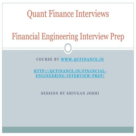Quant interview v2 | PDF | Business Accounting & Finance | Business