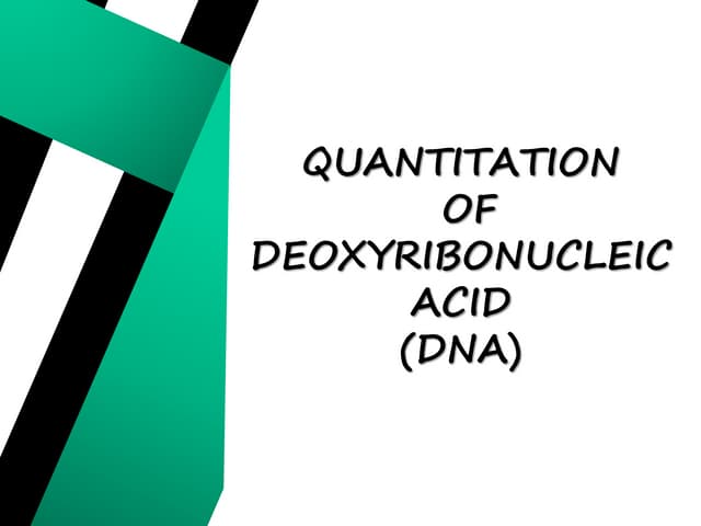 Dna quantification | PDF