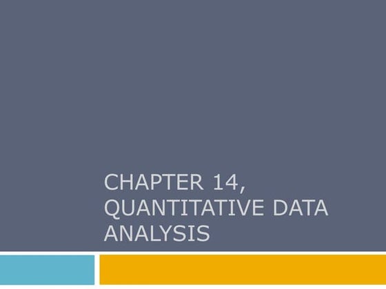 Quantitative Data Analysis | PPTX | Science