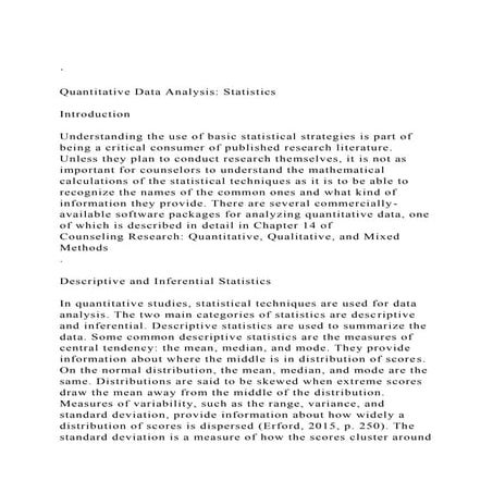 ·Quantitative Data Analysis StatisticsIntroductionUnd.docx