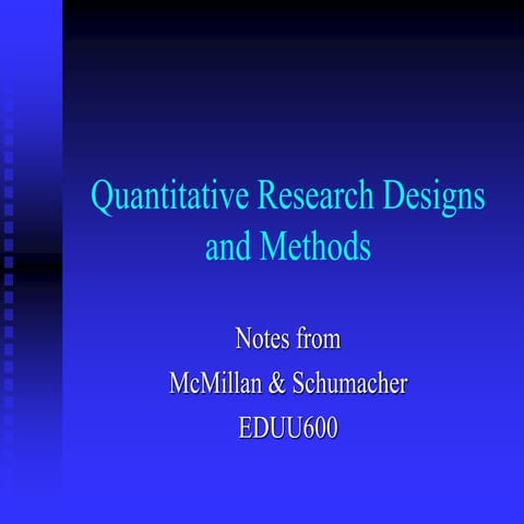 Quantitative designs | PPT