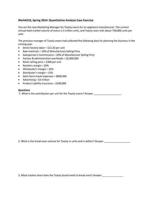 Class+3+ +quantitative+analysis+exercise+answer+key | PDF