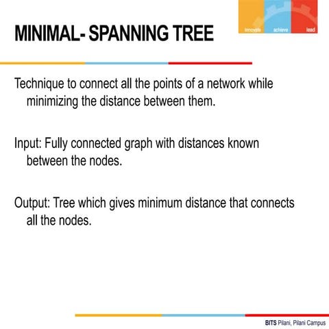 Quantitative methods minimal spanning tree and dijkstra | PPT