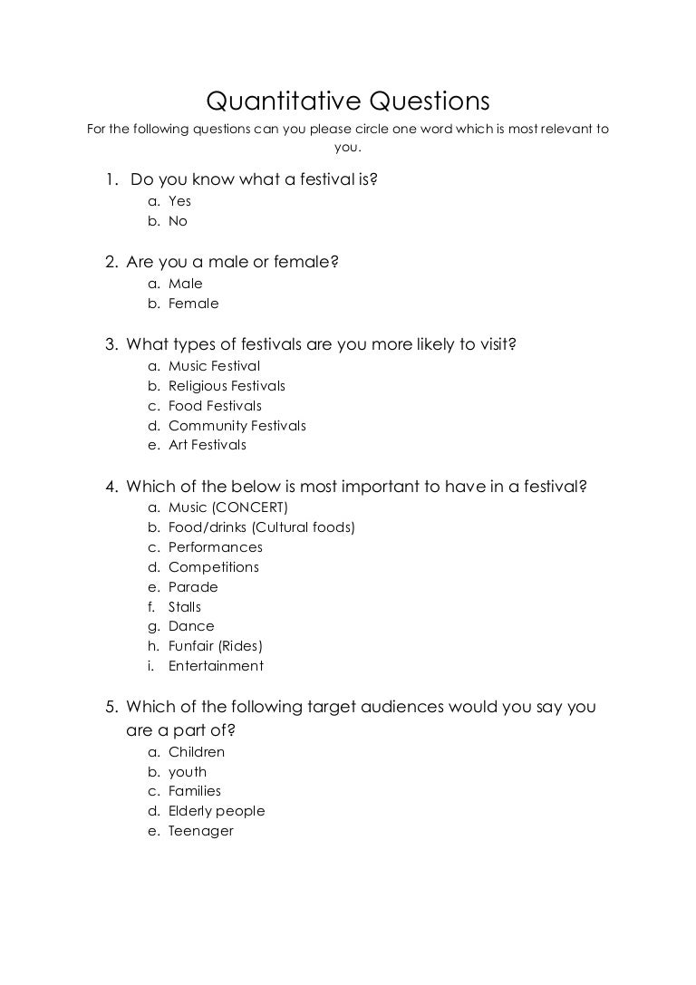 Quantitative Questionnaire Festival quantitative-questionnaire-festival