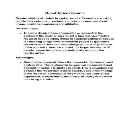 Quantitative research | PDF