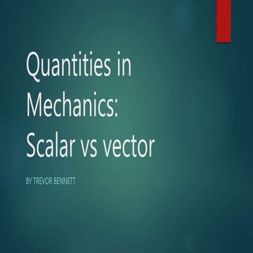 scalar v vector quantities | PPT