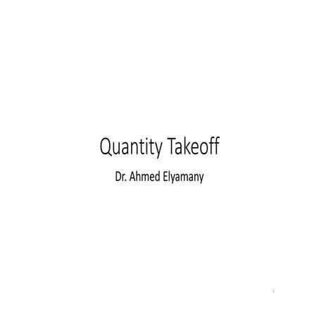 5.1 quantity take-off | PDF