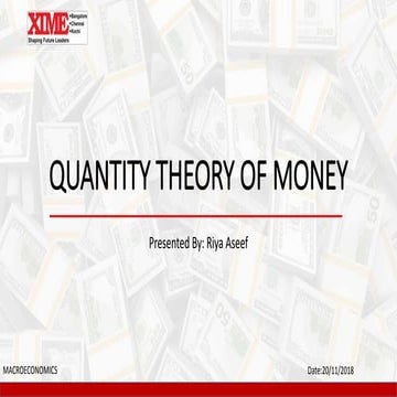 Quantity theory of money - economics | PPTX