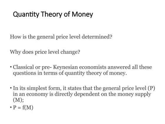 Quantity Theory of Money | PDF | Stocks and Bonds | Personal Investing