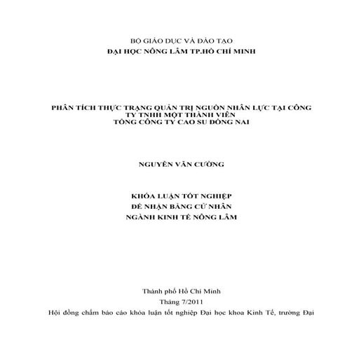 Quan tri nguon nhan luc tai tong cong ty cao su dong nai | DOC