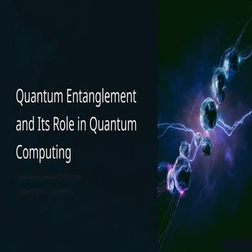 Quantum Entanglement and Its Transformative Role in Quantum Computing ...