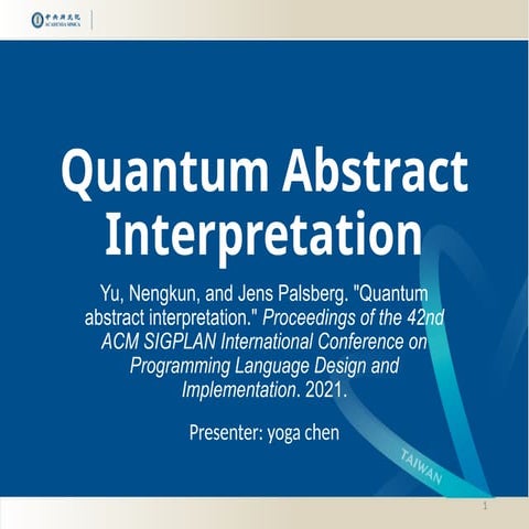 Intro to "Quantum abstract interpretation" | PPTX