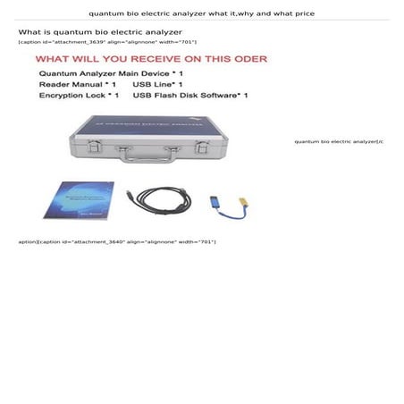 Quantum bio electric analyzer what it,why and what price | PDF