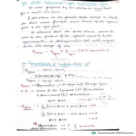 Quantum chemistry - slater determination key notes.pdf