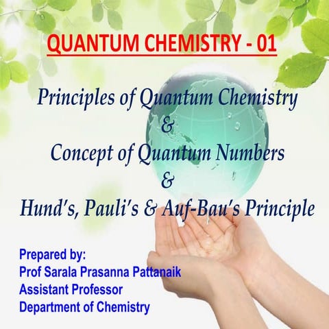 Quantum chemistry & principles 1 | PDF