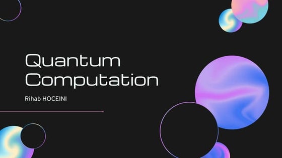 Quantum computing - Introduction | PPTX