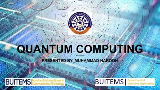 Quantum computing in machine learning | PPTX | Physics | Science
