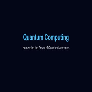 Quantum Computing and fundamentals of quantum | PPTX