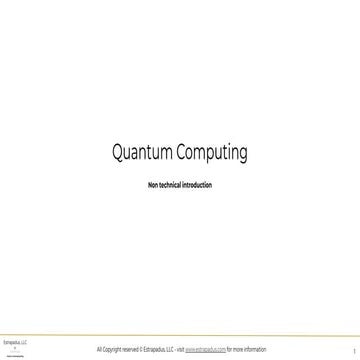 Quantum computing non technical intro | PDF
