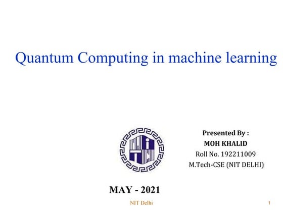 Quantum computer ppt | PPT