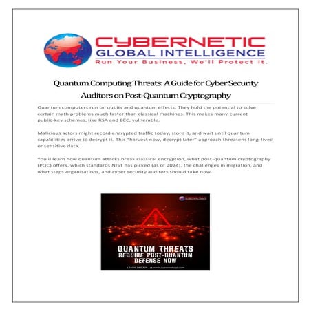 Prepare For Post-Quantum Cryptography | PPTX