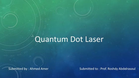Applications of quantum dots | PPT