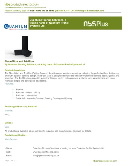 External Floormitre | PDF