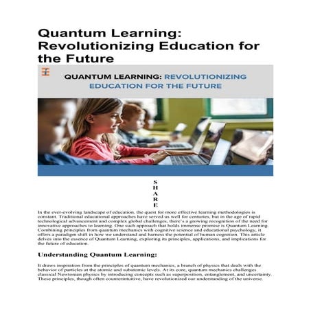 Quantum Learning: Revolutionizing Education for the Future | PDF ...
