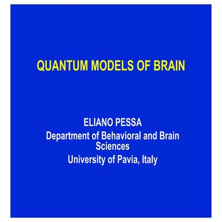Quantum models of brain | PDF