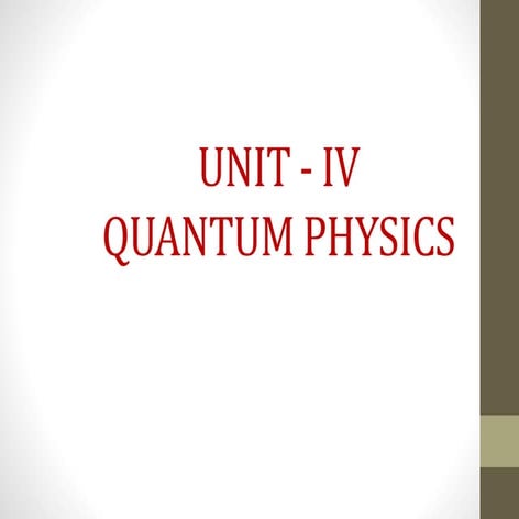 Quantum physics | PPTX