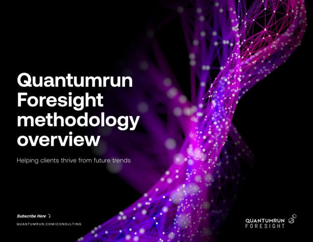 Quantumrun Foresight Methodology Overview - Helping Clients Thrive From ... Quantumrun Foresight Methodology Overview - Helping Clients Thrive From ...