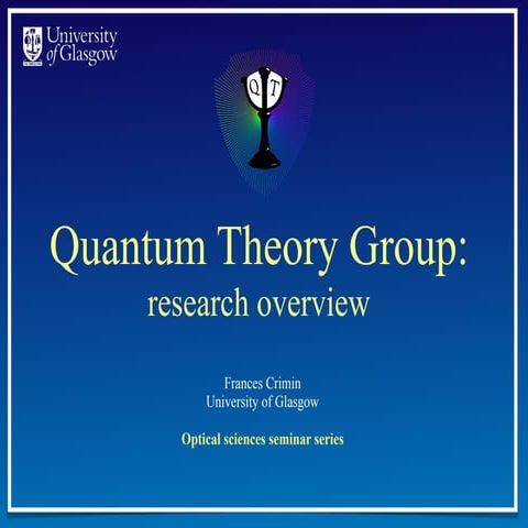 Quantum theory research overview | PDF