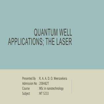 Quantum well applications.pptx | Physics | Science