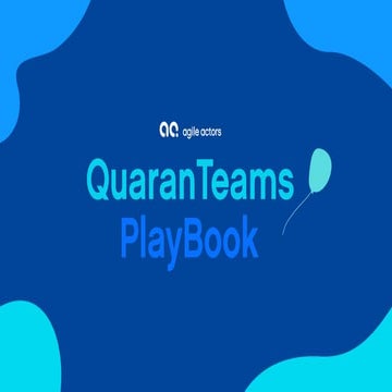 Agile Actors Quaranteam Playbook Ppt