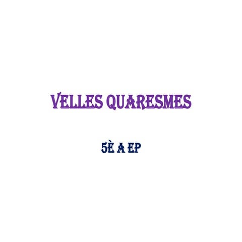 Quaresmes 5èA | PPTX